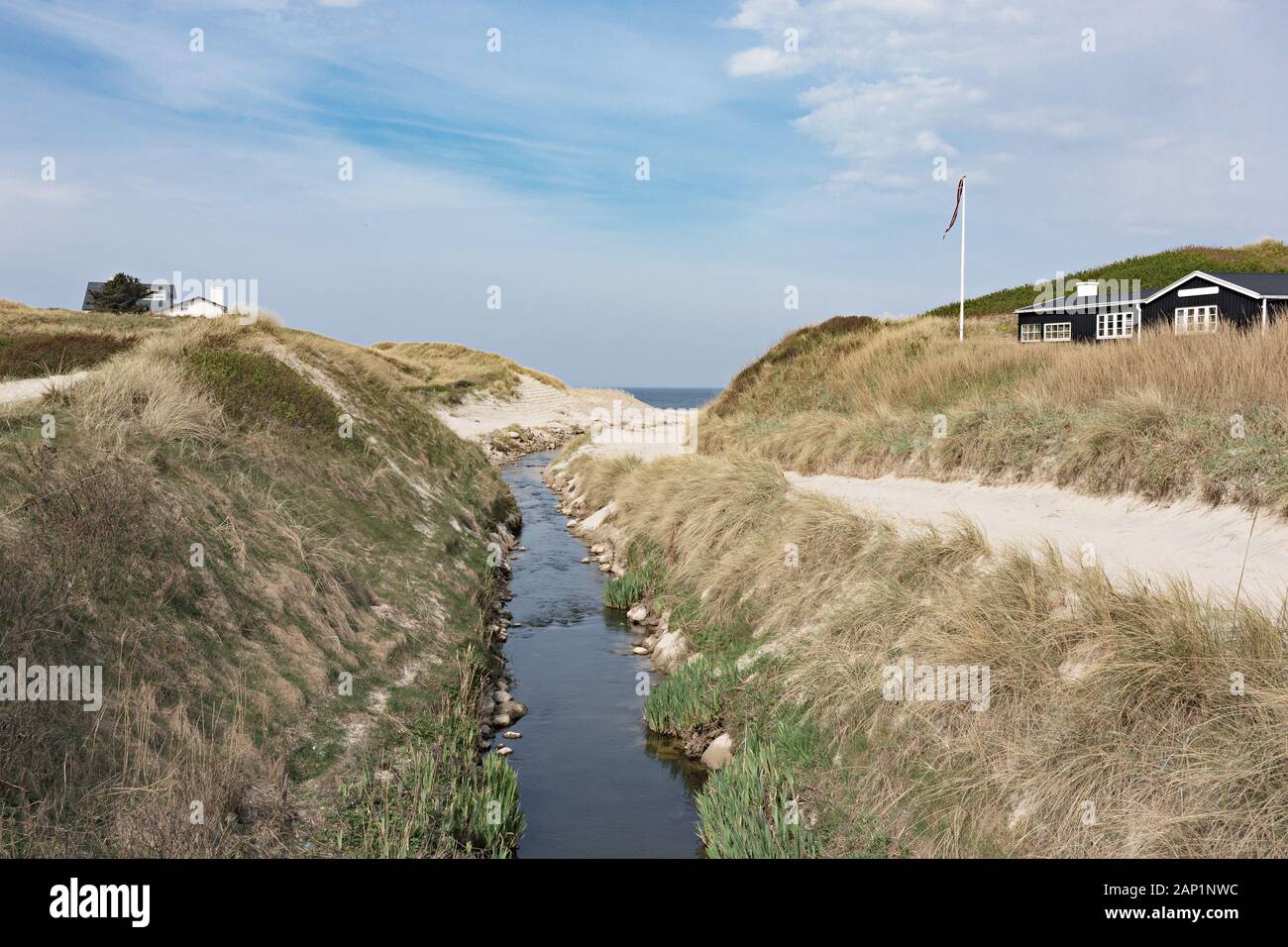 Danish riverside in jutland denmark Stock Photo - Alamy