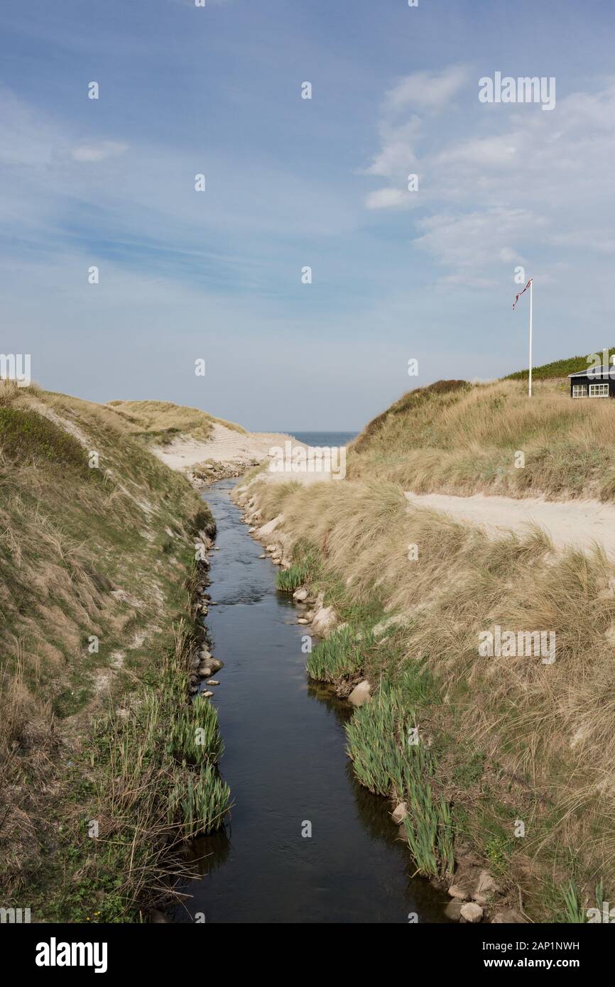 Danish riverside in jutland denmark Stock Photo - Alamy