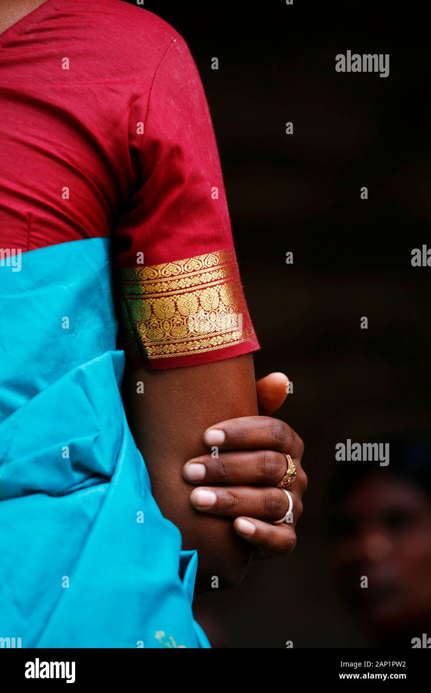 Indian ladys arm from the back Stock Photo - Alamy