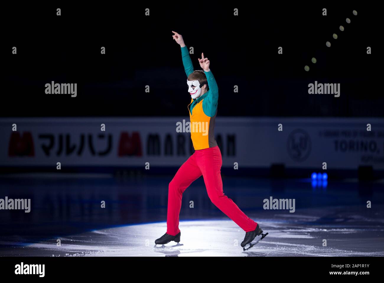 Alexander Samarin of Russia performs during exhibition gala at Palavela ...