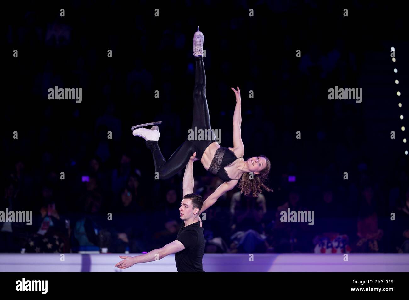 Annika Hocke and Robert Kunkel of Germany perform during exhibition ...