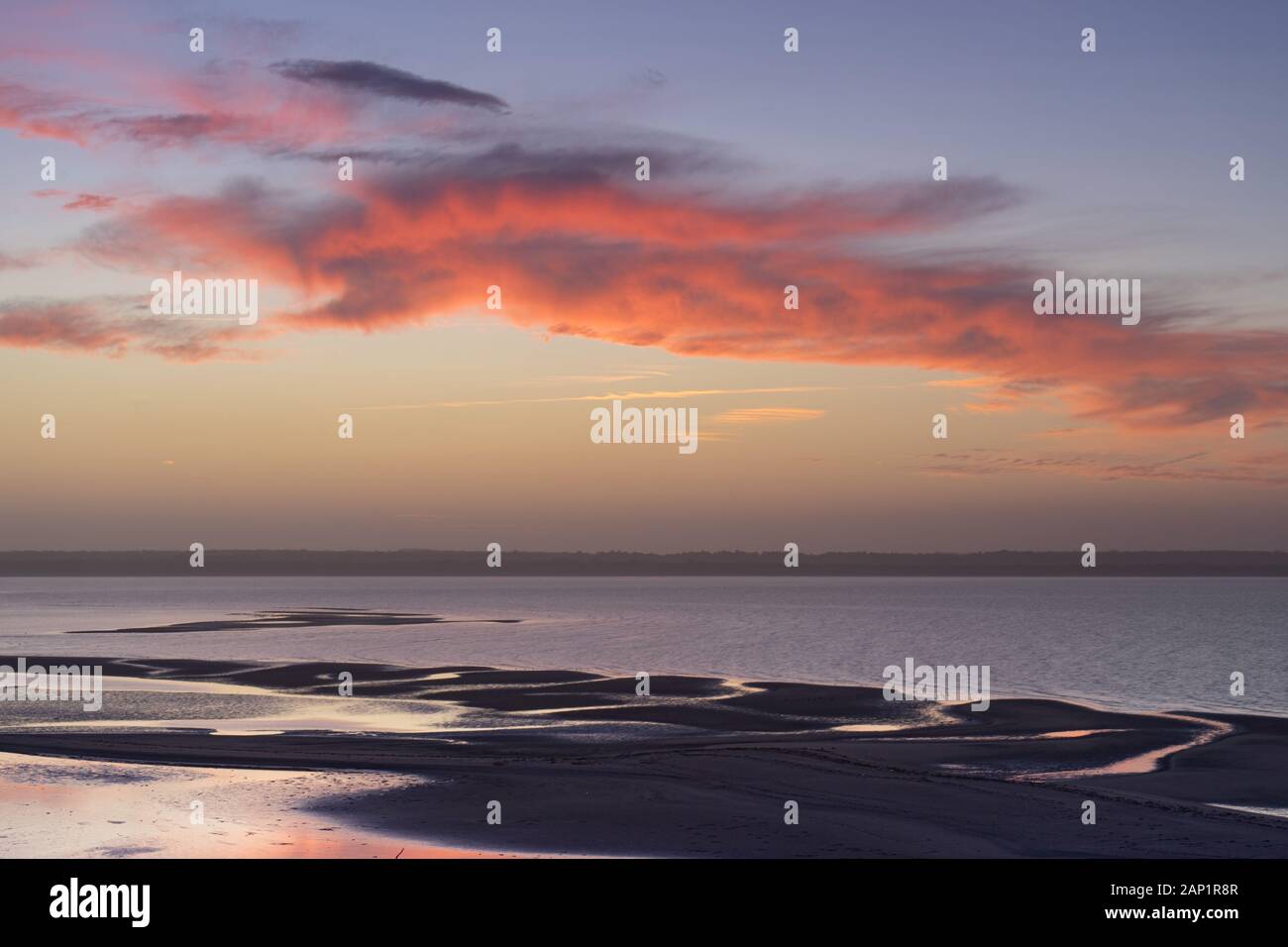 Nice red skye, sunset at Maasvlakte Rotterdam Stock Photo - Alamy