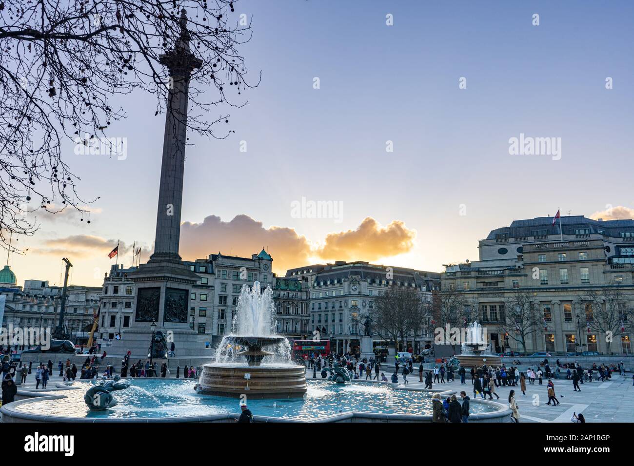 Trafalgar Square, London England United Kingdom. 1 December 2019 Stock ...