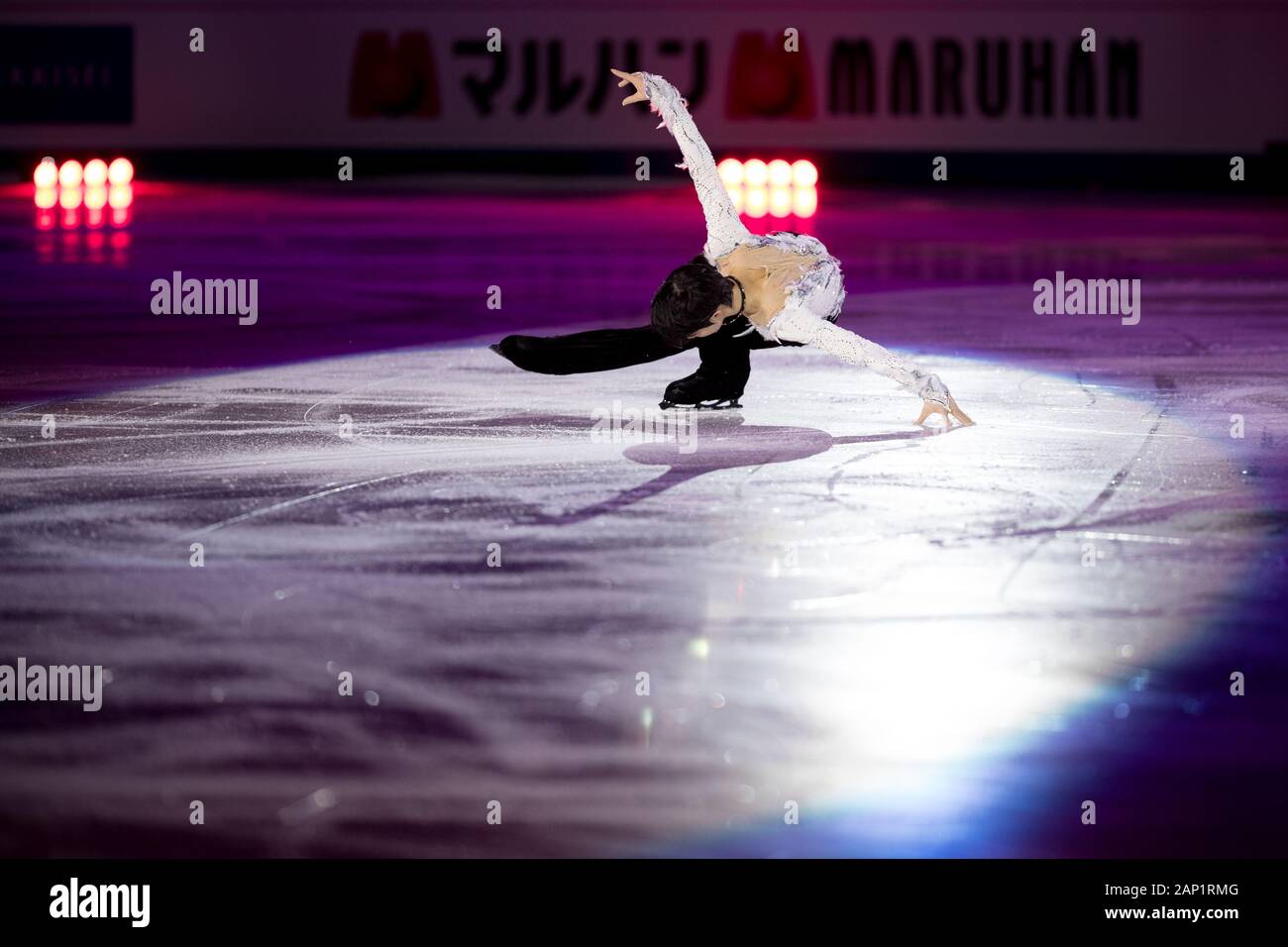 Yuzuru Hanyu of Japan performs during exhibition gala at Palavela ice ...