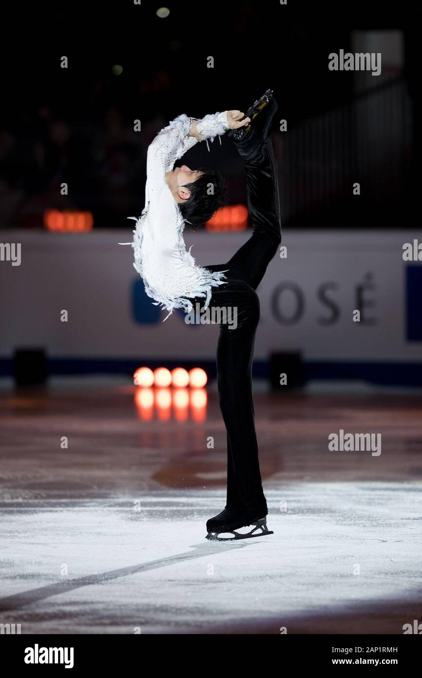 Yuzuru Hanyu of Japan performs during exhibition gala at Palavela ice ...