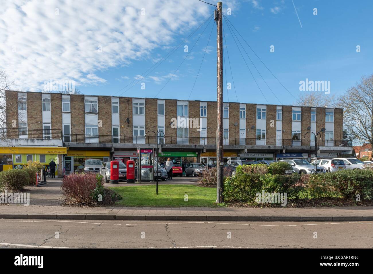 Shops and businesses in Hook, a Hampshire village, England, UK Stock ...