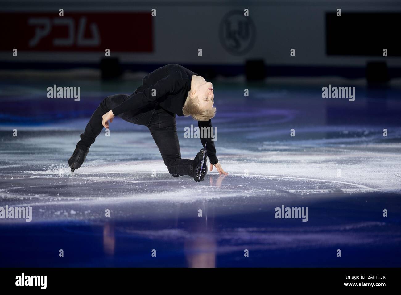Daniel Grassl of Italy performs during exhibition gala at Palavela ice ...
