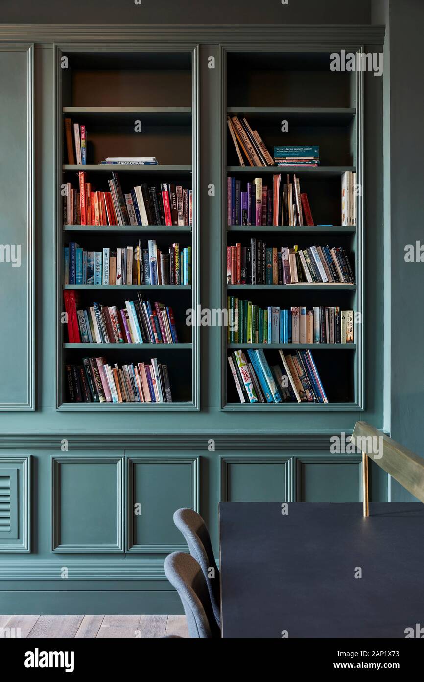 Book shelf. Kindred, London, United Kingdom. Architect: Studio Shaw ...