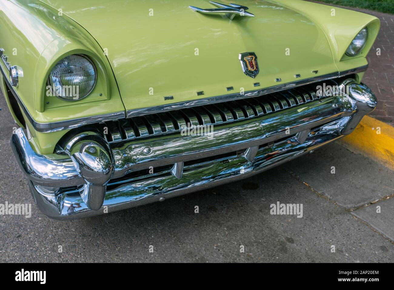 classic cars on display in Old Town Albuquerque, New Mexico Stock Photo ...