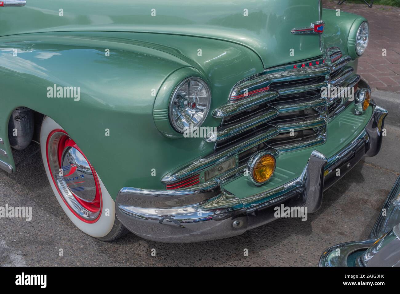 classic cars on display in Old Town Albuquerque, New Mexico Stock Photo ...