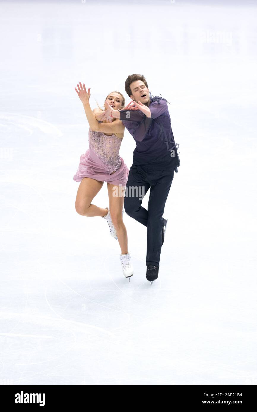 Victoria Sinitsina and Nikita Katsalapov of Russia compete during ...