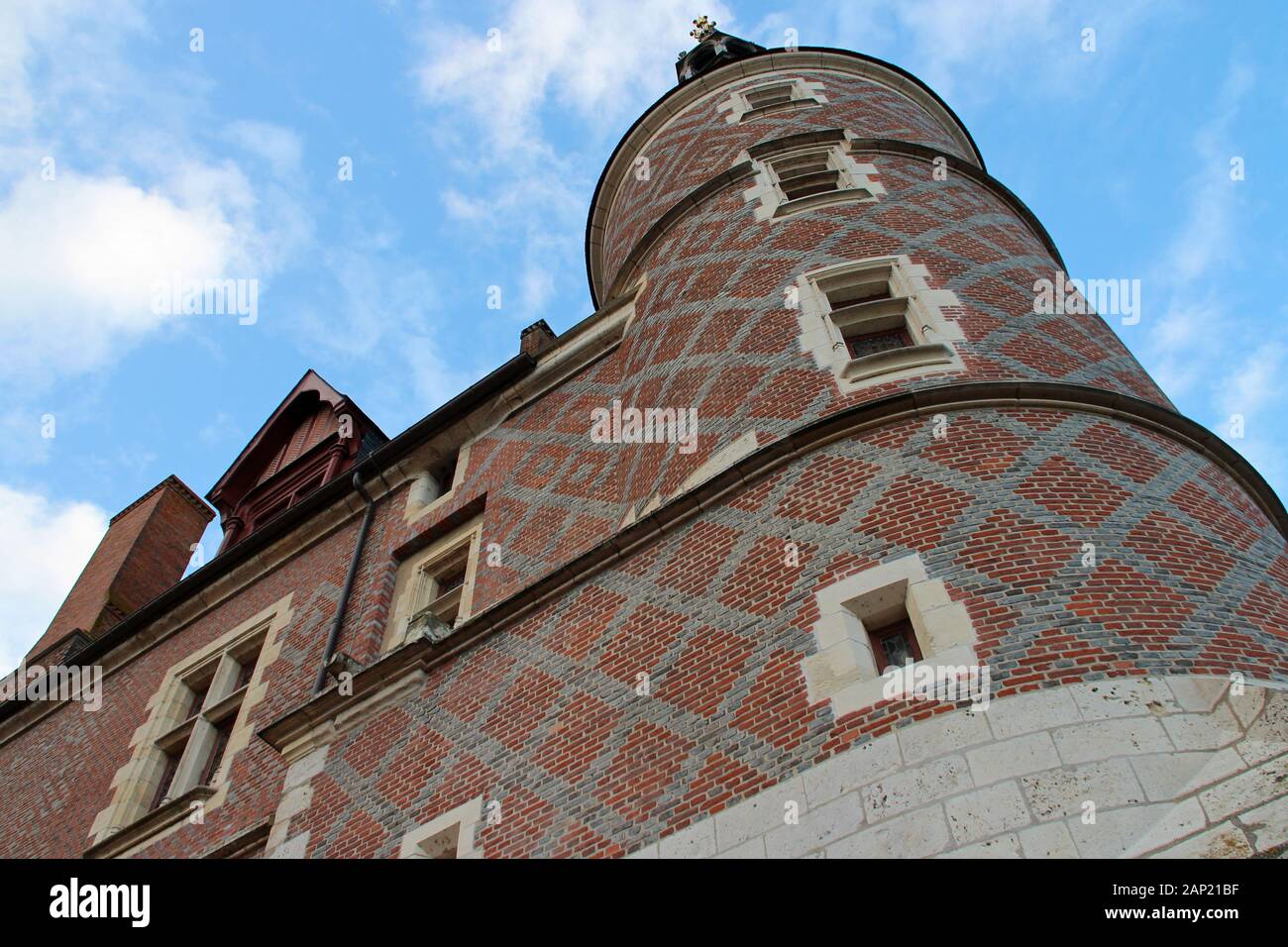 medieval brick castle in gien (france Stock Photo - Alamy