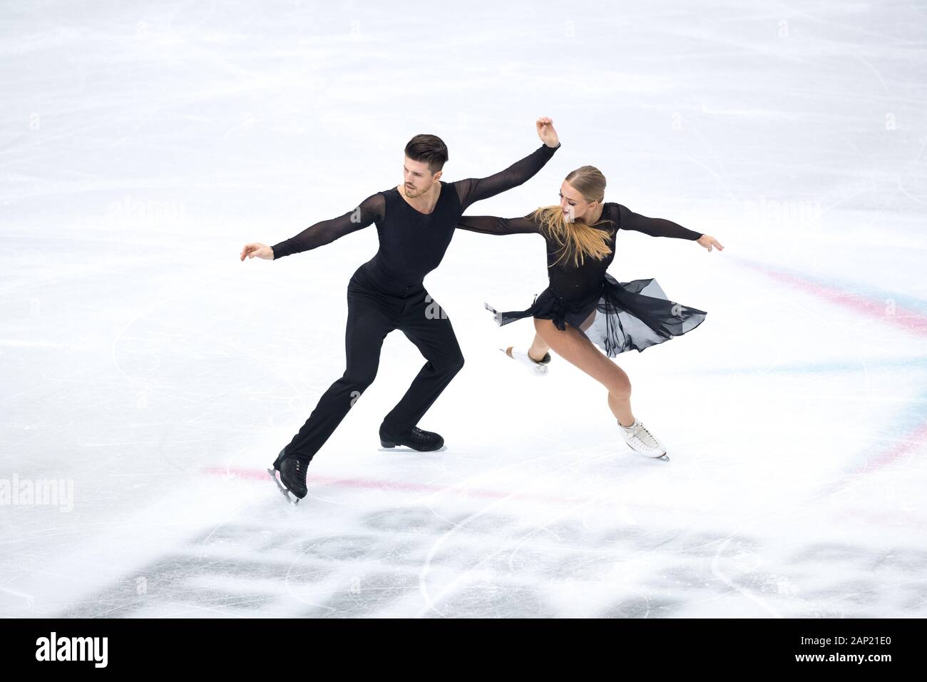 Alexandra Stepanova and Ivan Bukin of Russia compete during senior ice ...