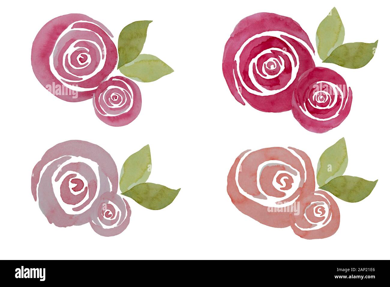 Simple Watercolor Roses