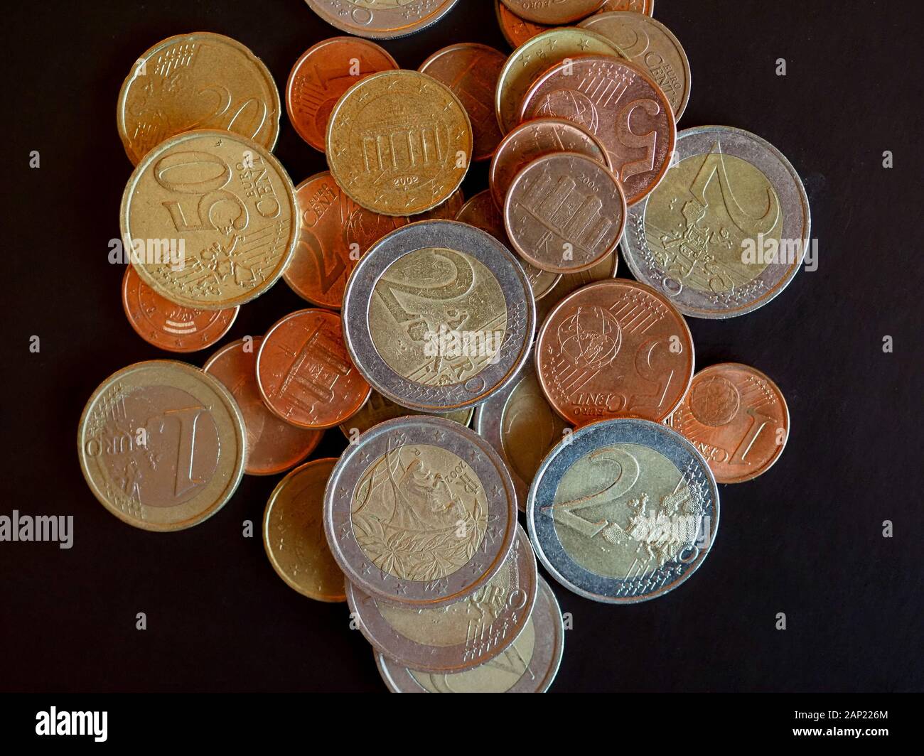 Euro coins money (EUR), currency of European Union Stock Photo - Alamy