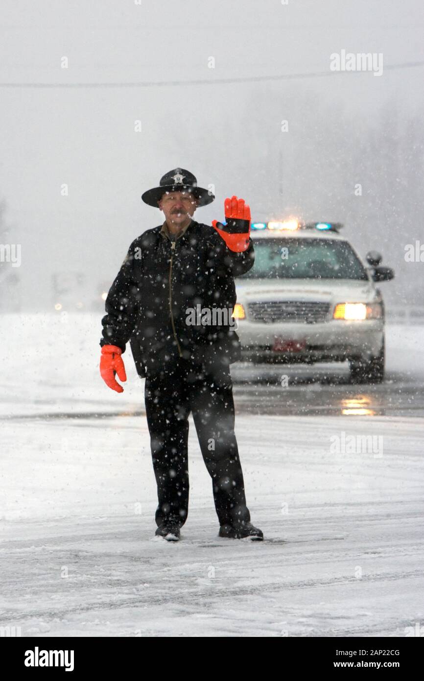 Traffic police hand signal hi-res stock photography and images - Alamy