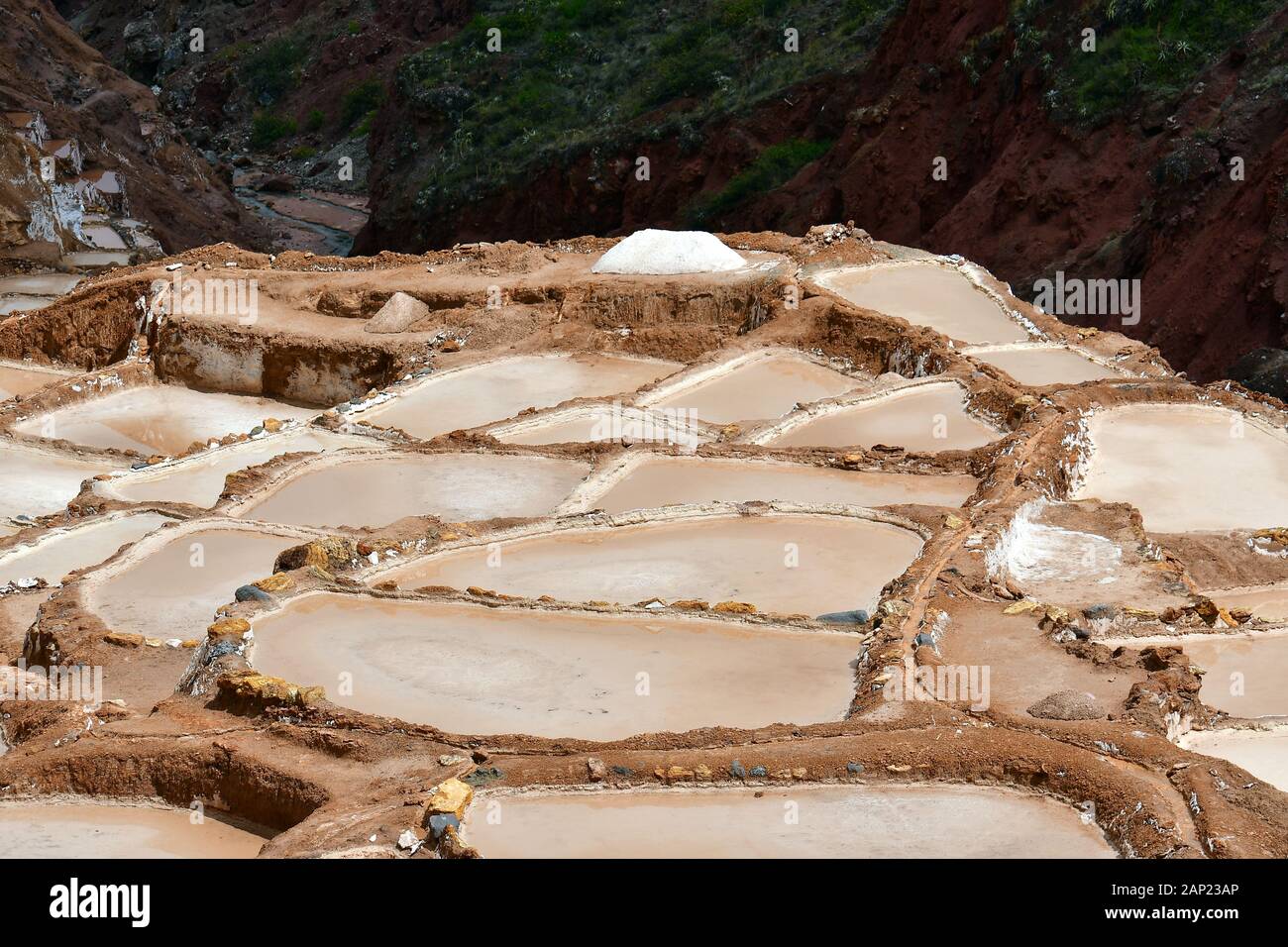 Salt ponds, Maras, Cusco Region, Peru, South America Stock Photo - Alamy