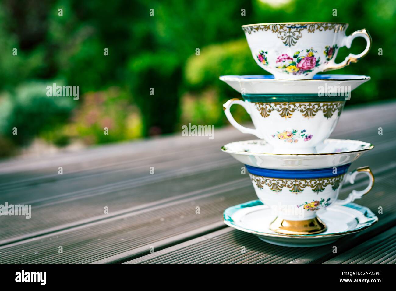 Stacked Tea Cups