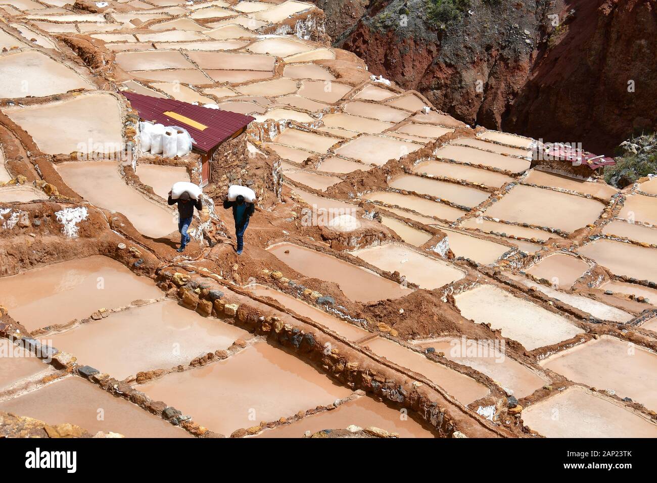 Salt ponds, Maras, Cusco Region, Peru, South America Stock Photo - Alamy