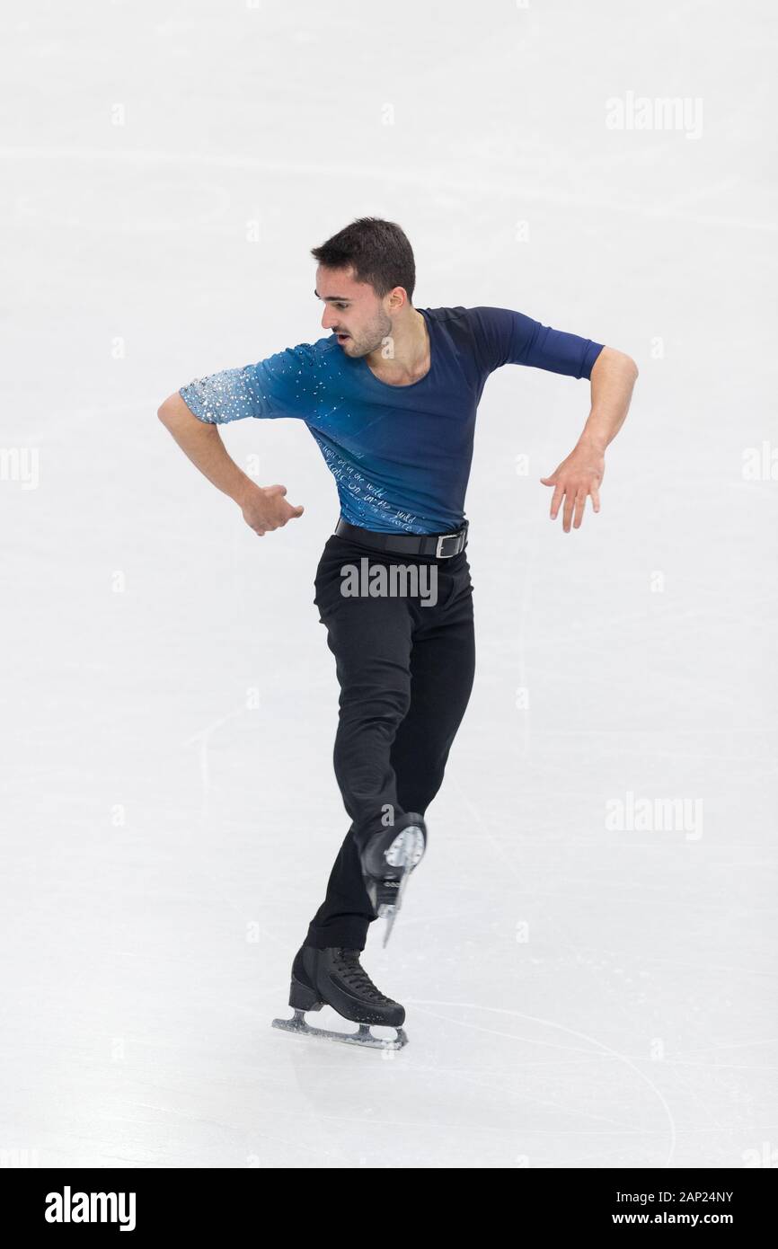 Kevin Aymoz of France competes during senior men free skating at ...