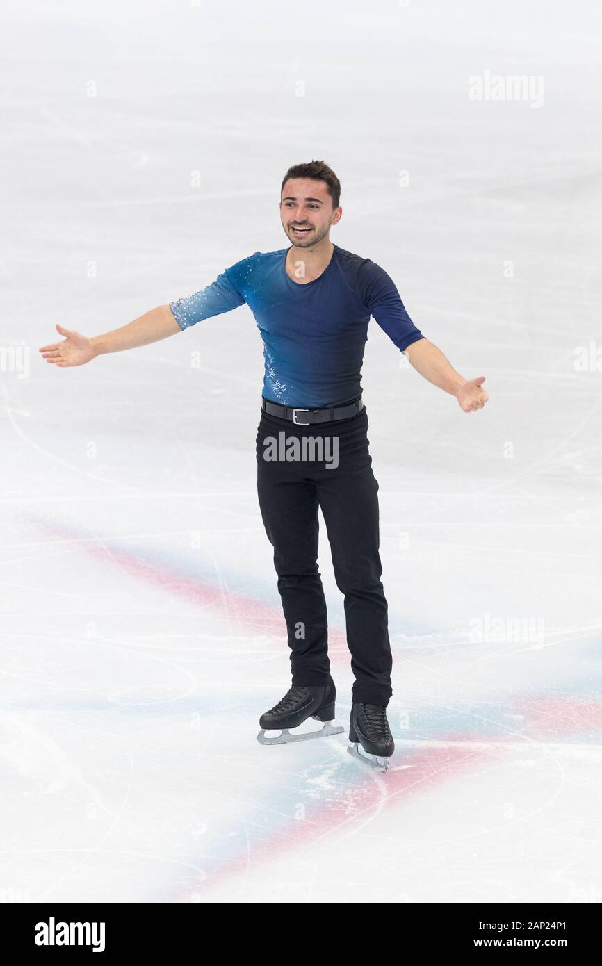 Kevin Aymoz of France competes during senior men free skating at ...