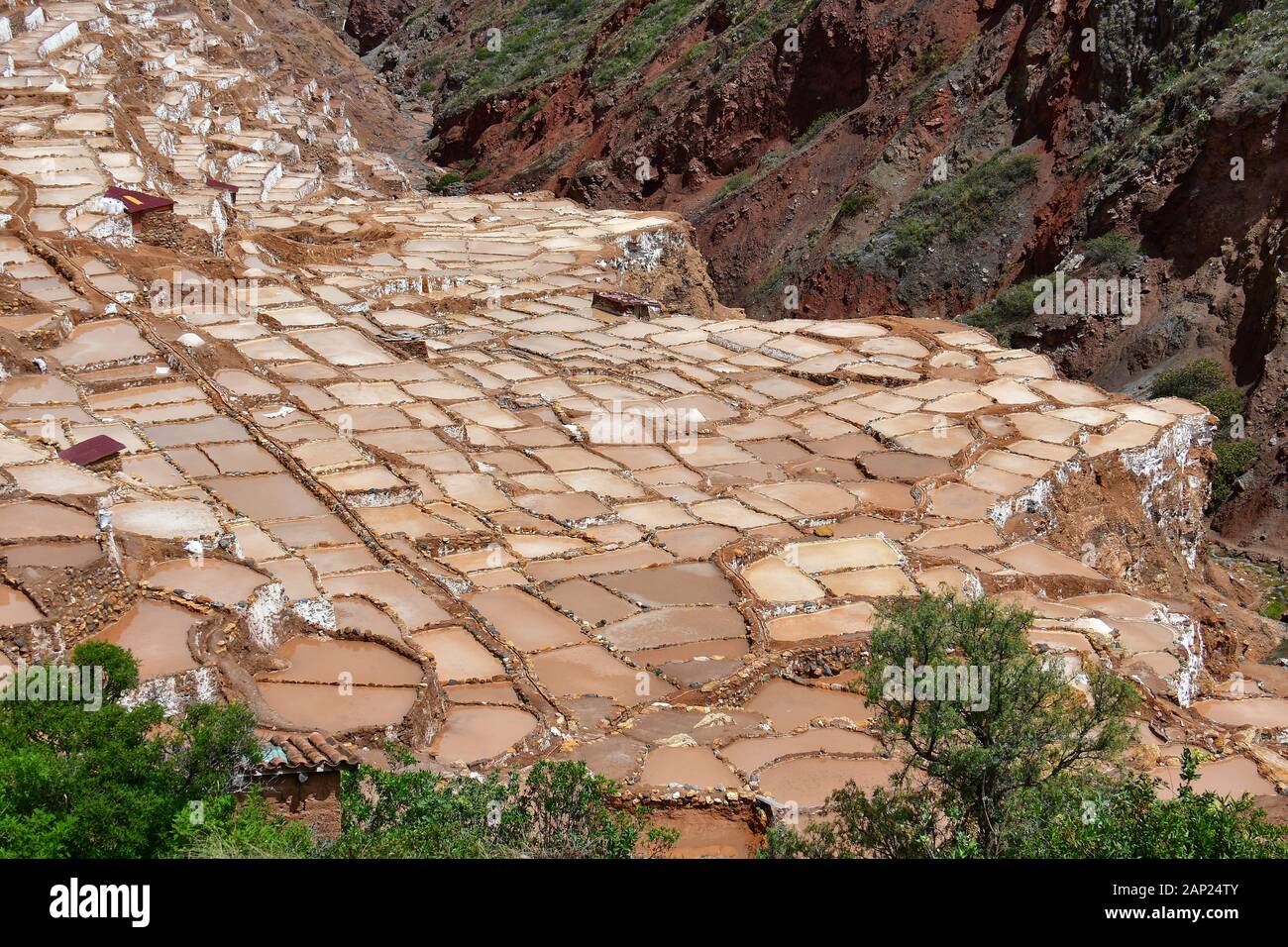 Salt ponds, Maras, Cusco Region, Peru, South America Stock Photo - Alamy
