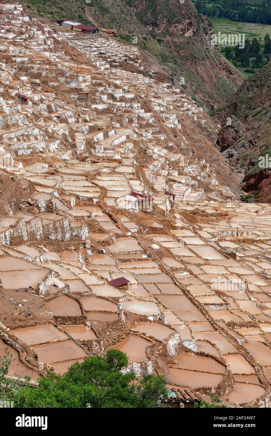 Salt ponds, Maras, Cusco Region, Peru, South America Stock Photo - Alamy