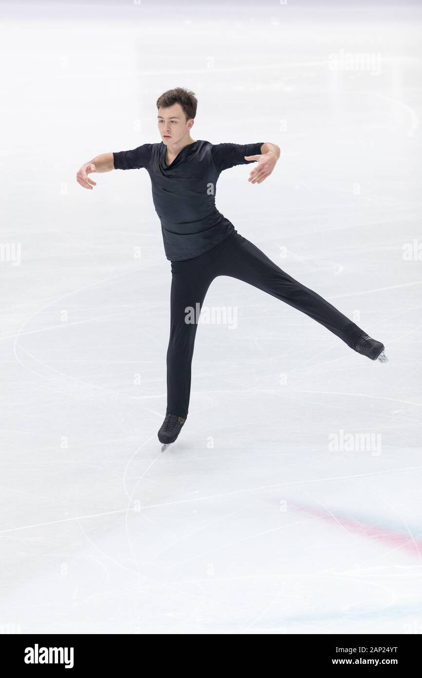 Dmitri Aliev of Russia competes during senior men free skating at ...