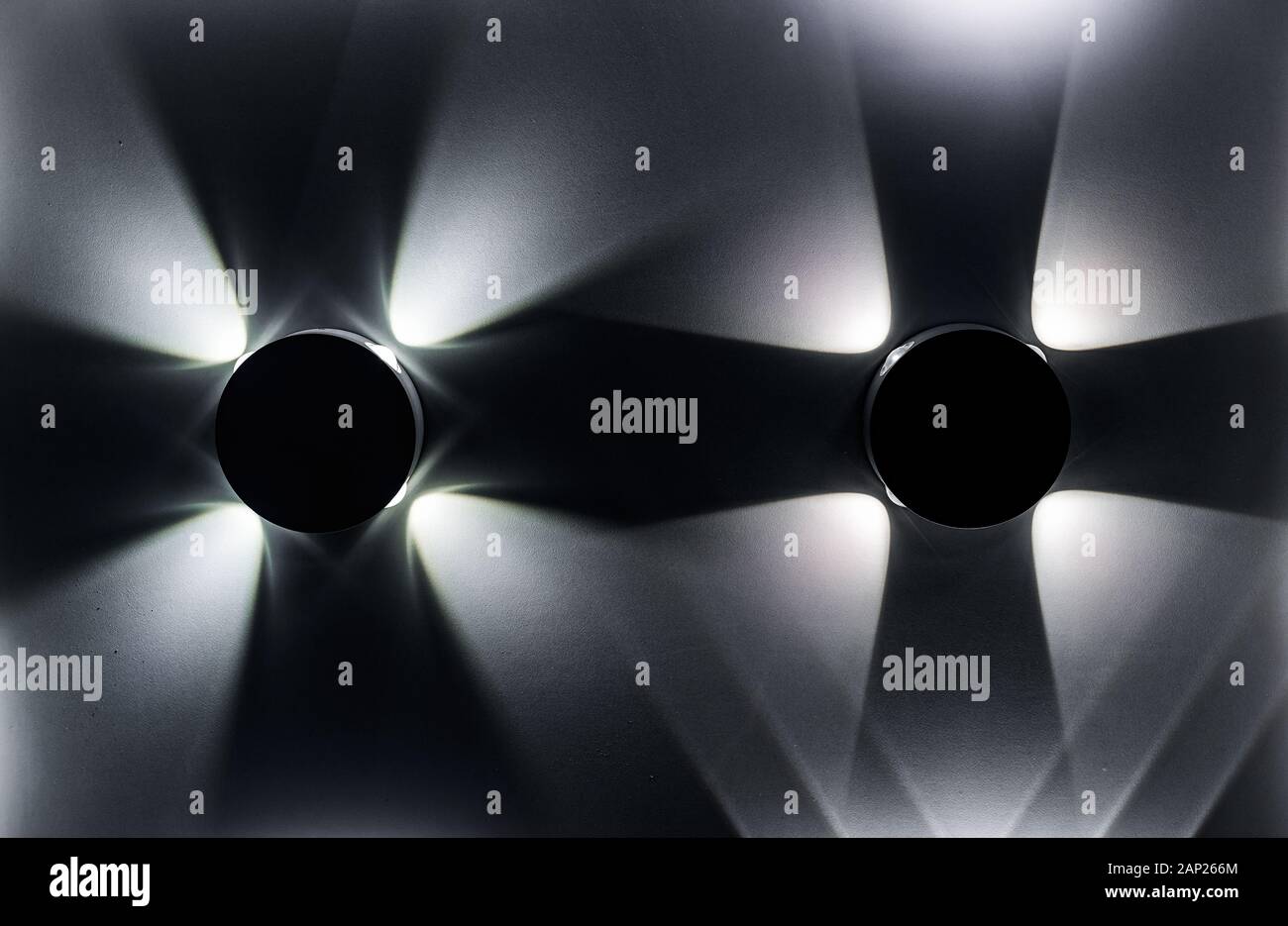 Round LED lamps. LED lighting in a modern interior Stock Photo - Alamy