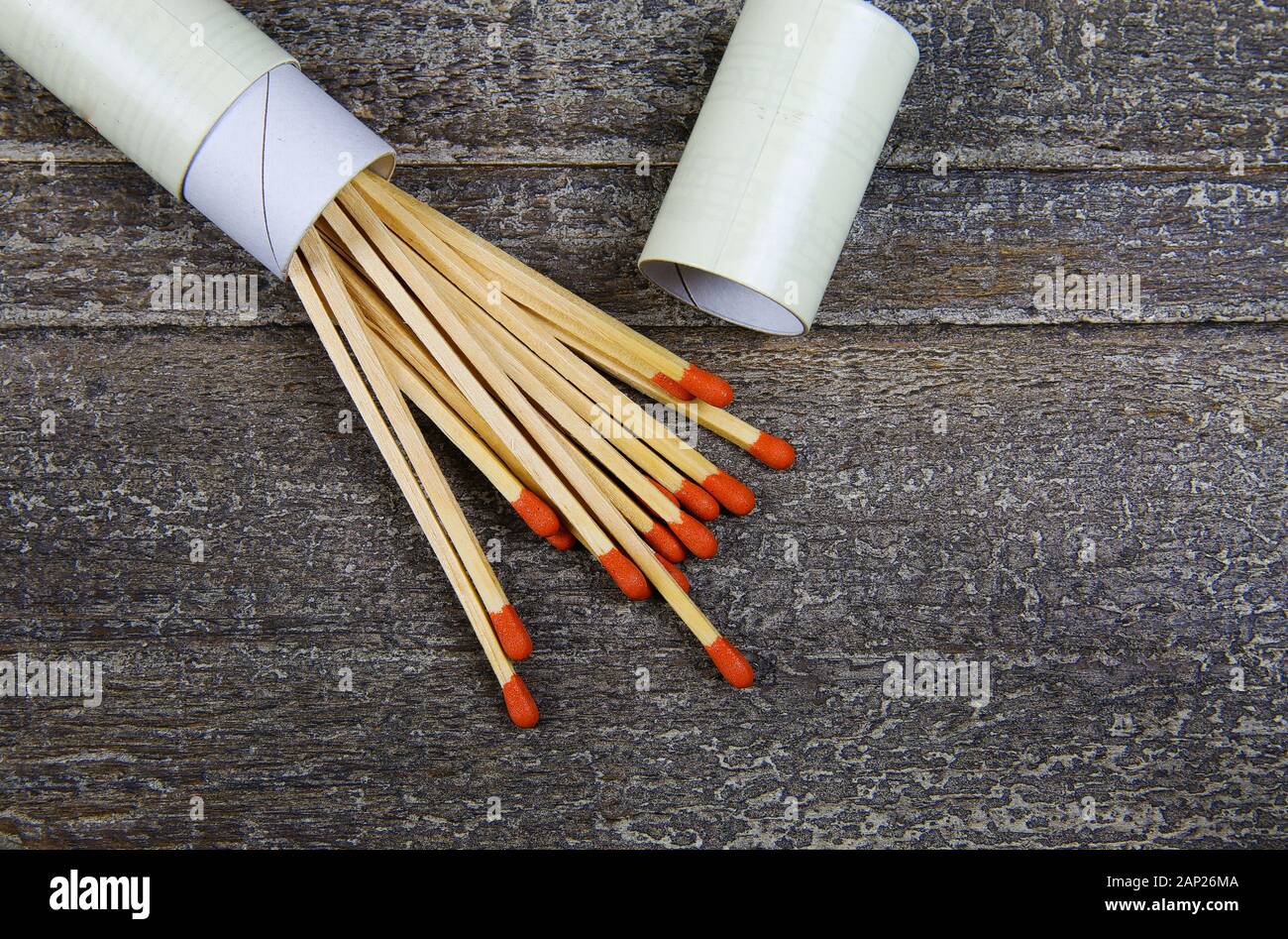 Fire protection and prevention concept: Group of isolated wooden ...