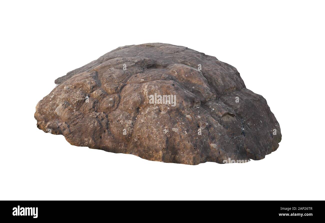rock isolated on white background Stock Photo - Alamy