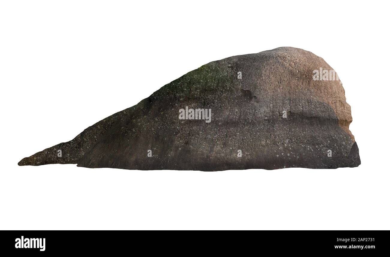 rock isolated on white background Stock Photo - Alamy