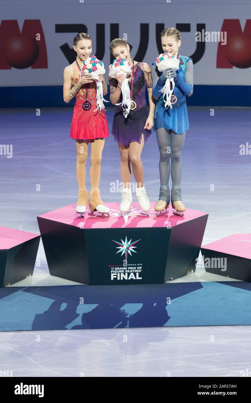 Anna Shcherbakova, Alena Kostornaia and Alexandra Trusova from Russia ...