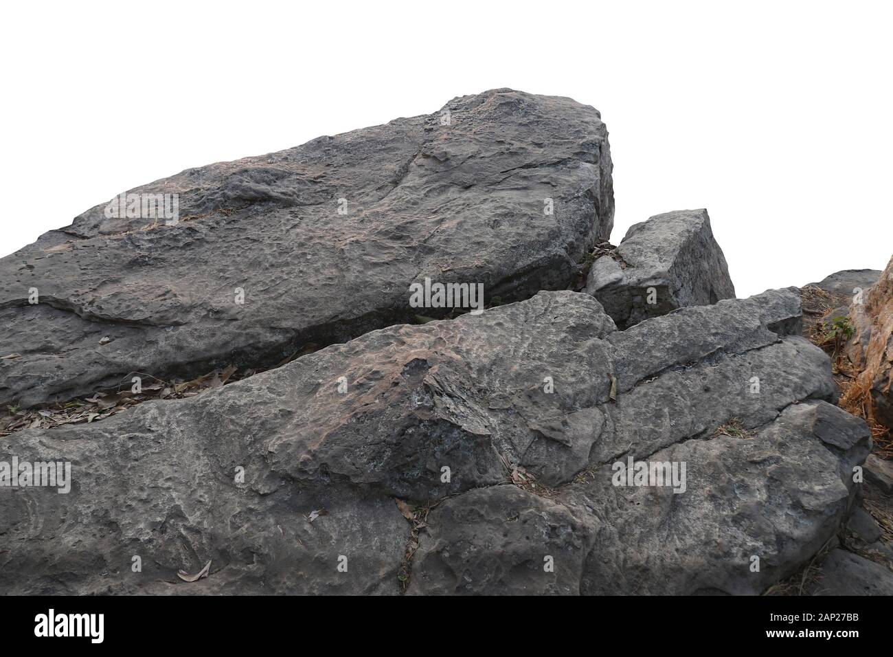 rock isolated on white background Stock Photo - Alamy