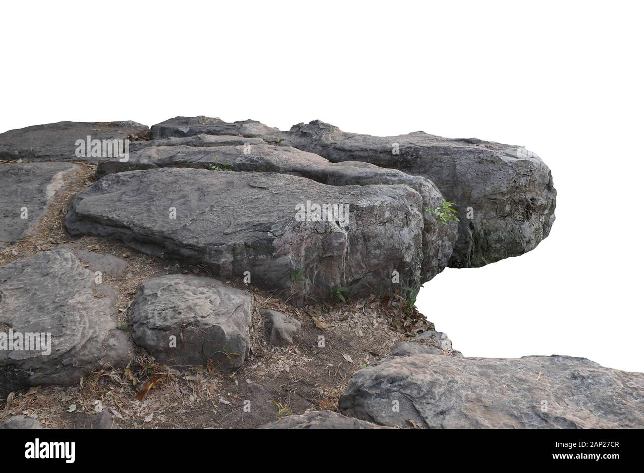 rock isolated on white background Stock Photo - Alamy
