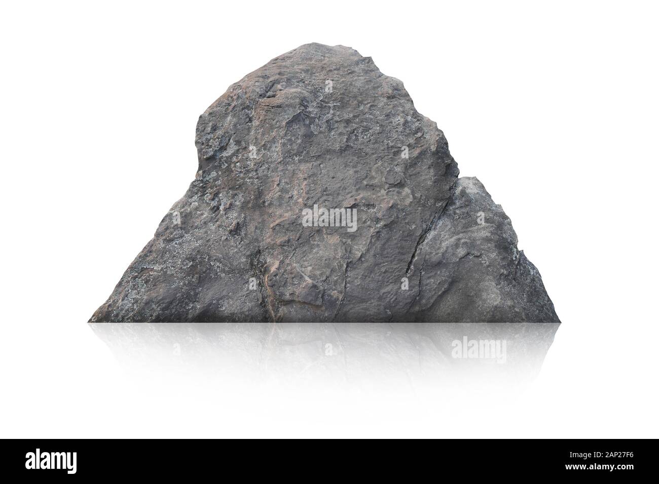 rock isolated on white background Stock Photo - Alamy