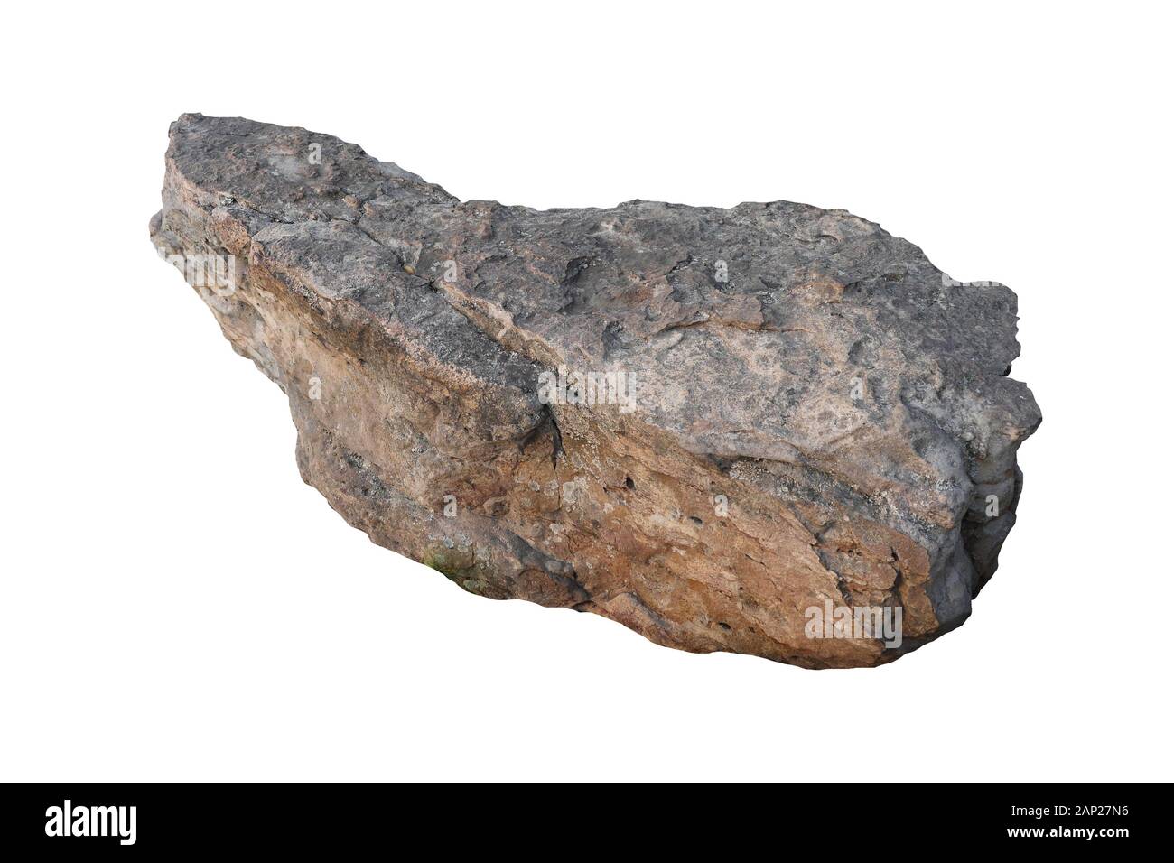 rock isolated on white background Stock Photo - Alamy