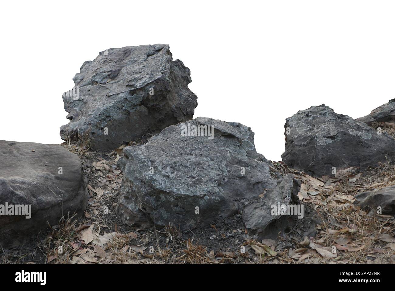 rock isolated on white background Stock Photo - Alamy