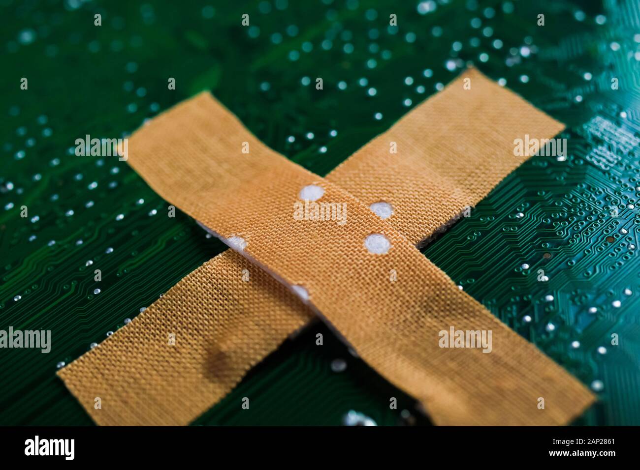 Digital health patient data storage concept - Isolated adhesive plaster ...