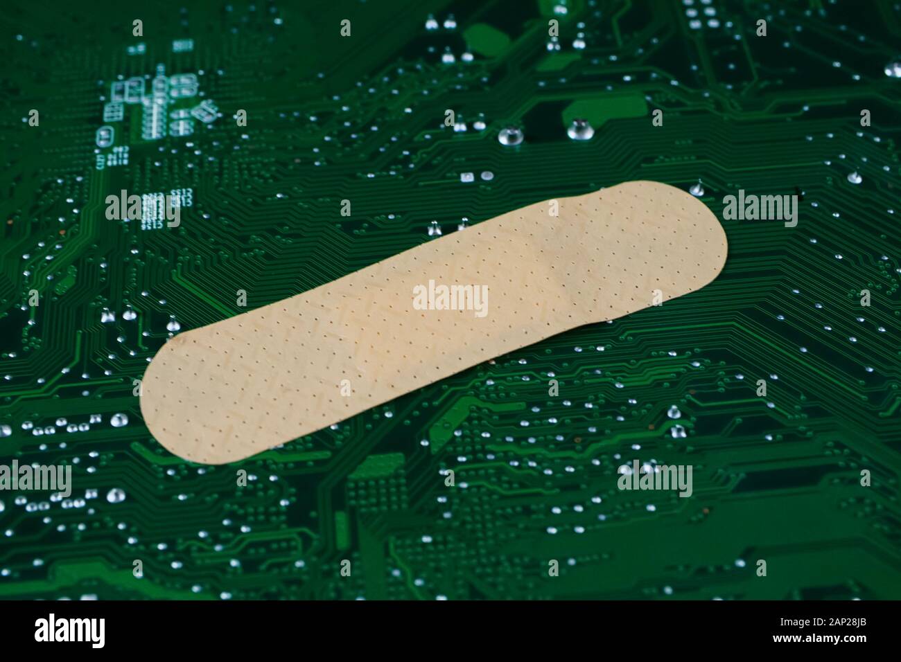 Digital health patient data storage concept - Isolated adhesive plaster ...