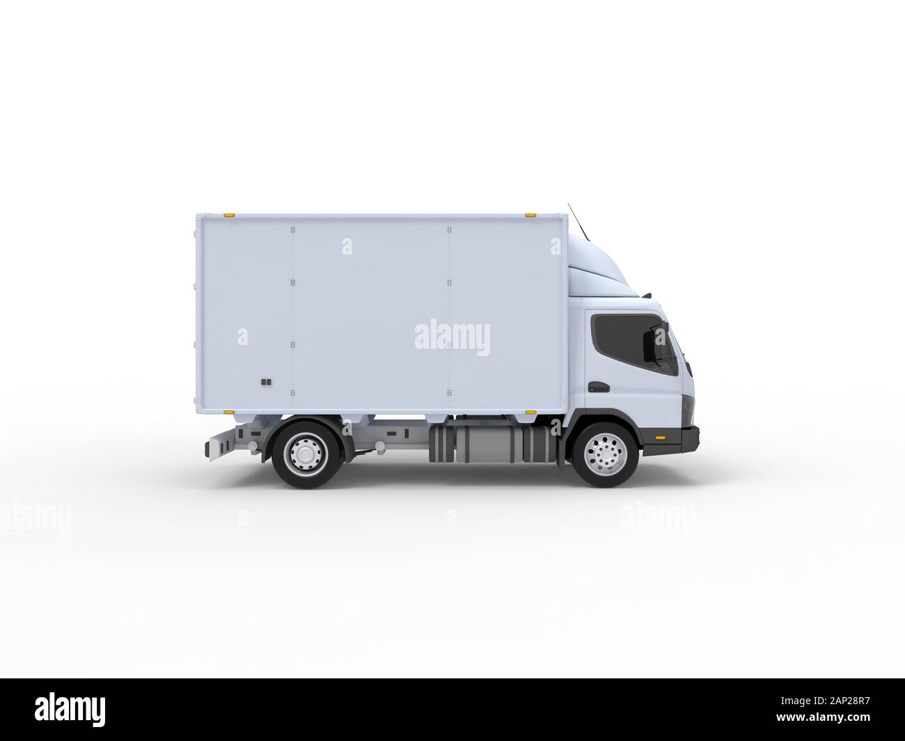 3D rendering of a small truck isolated on white empty space studio ...