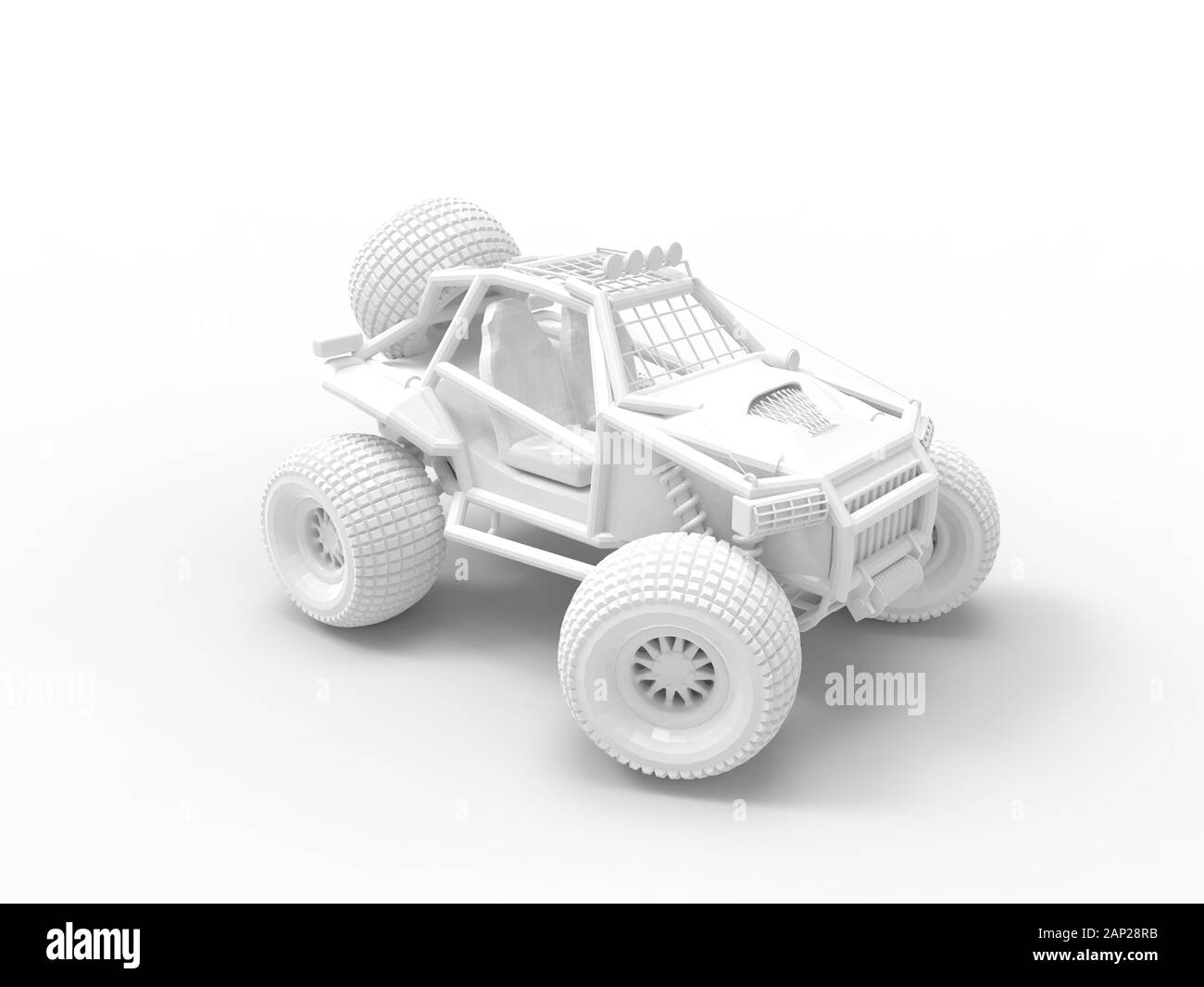 3D rendering of a 4x4 offroad vehicle with big wheels isolated Stock ...