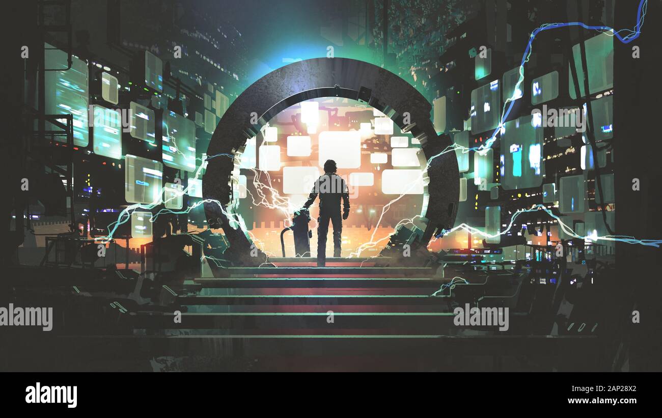 Technology circle illustration hi-res stock photography and images - Alamy