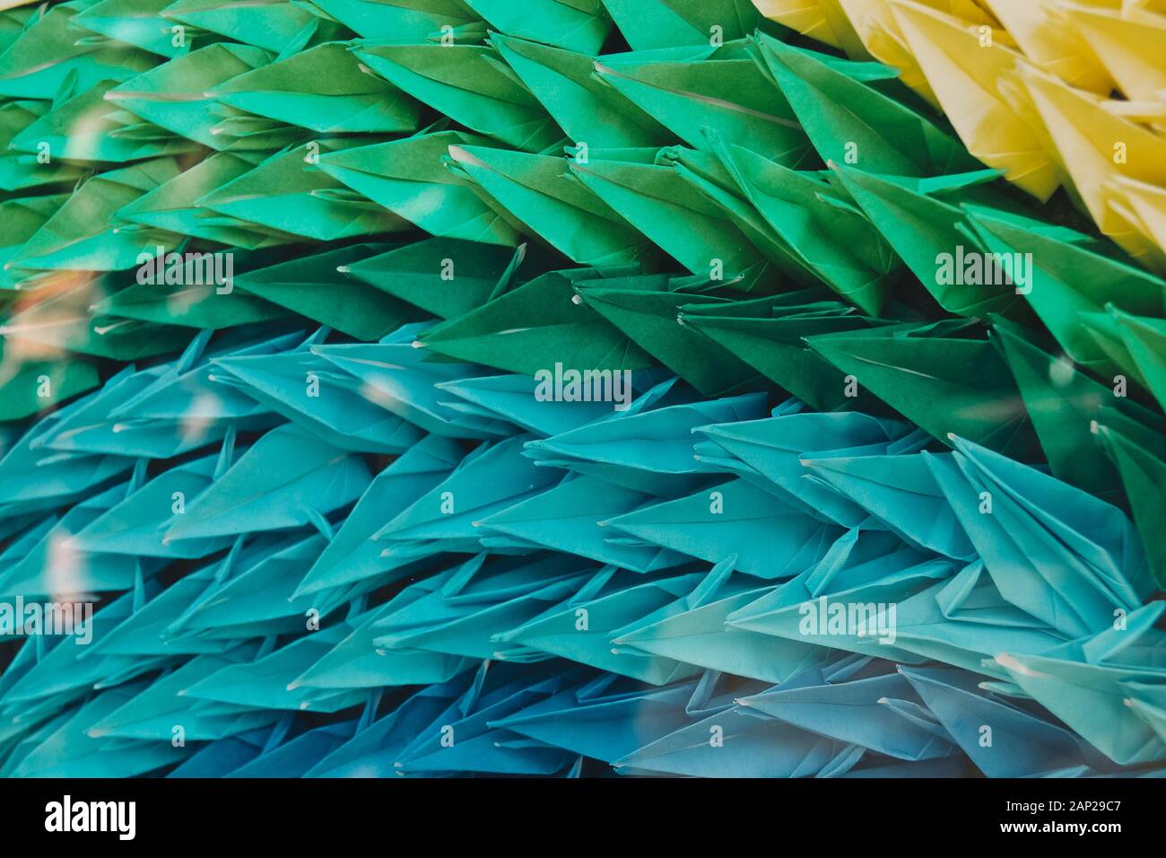 Japan rainbow origami cranes hi-res stock photography and images - Alamy