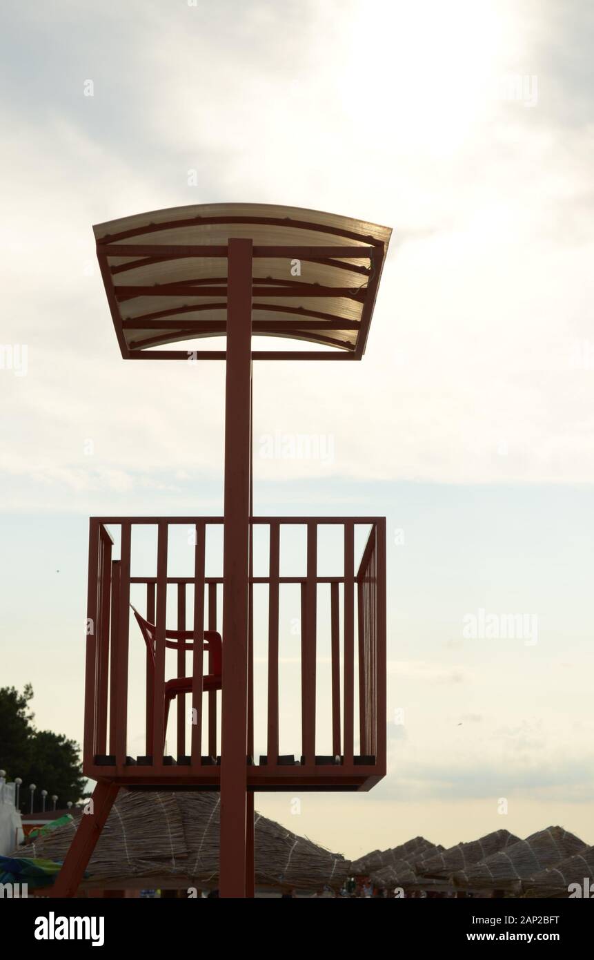 Watchtower on the beach Stock Photo - Alamy