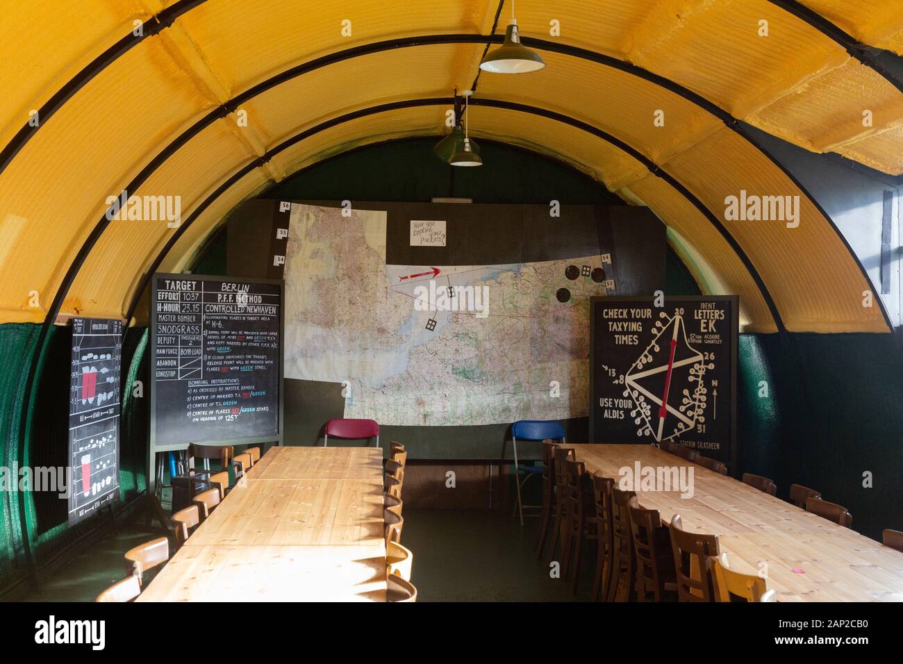 The World War 2 RAF bomber briefing room, Lincolnshire Aviation ...
