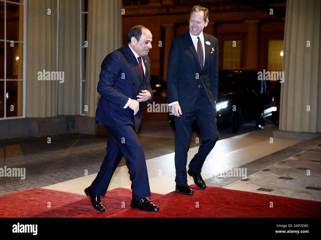 Egypt's President Abdel Fattah al-Sisi (left)arriving for the UK-Africa ...