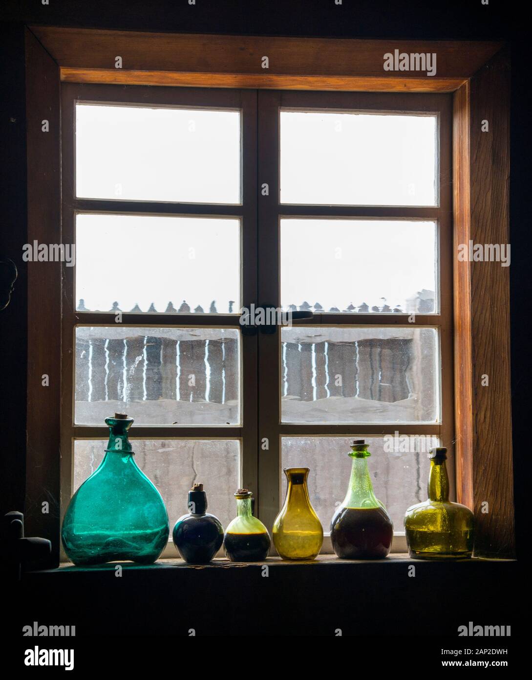 View through a window at Fort Ross State Historic Park, Sonoma County ...