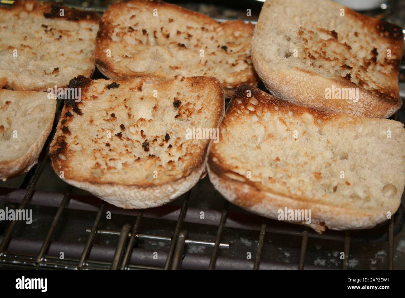 Hot bread grilled with butter Stock Photo - Alamy