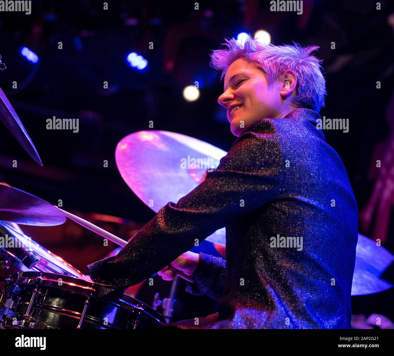 New York, NY - January 13, 2020: Allison Miller performs with Artemis ...